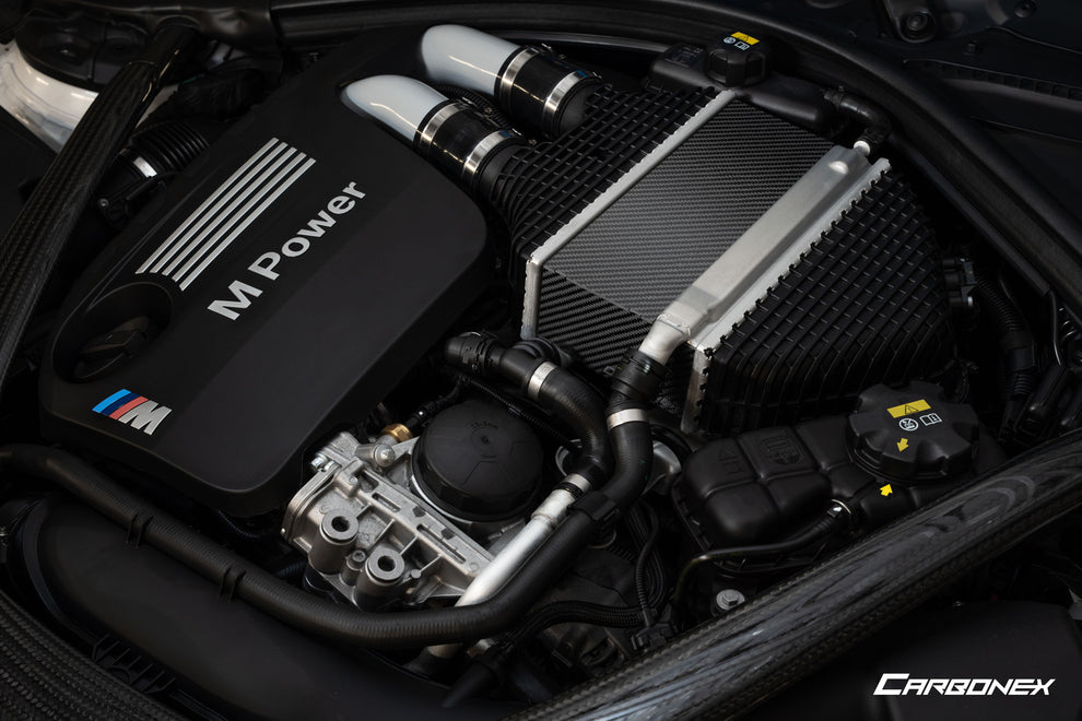 BMW S55 Engine Carbon Intercooler Cover - Matte – Carbonex